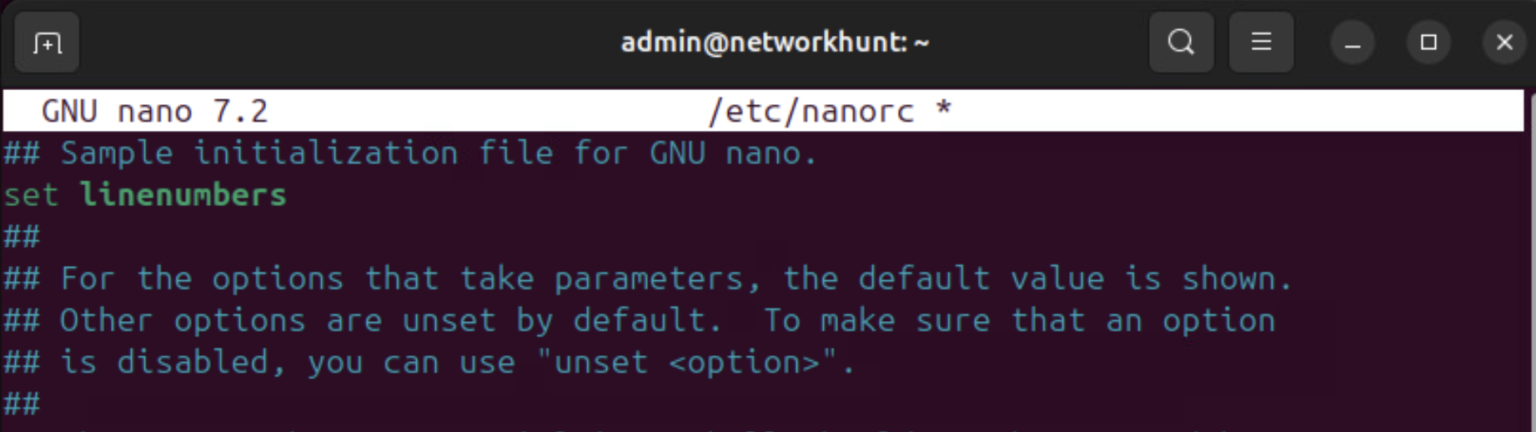 How to Show Line Numbers in Nano Text Editor in Linux - NetworkHunt