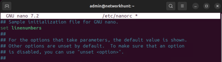 How to Show Line Numbers in Nano Text Editor in Linux - NetworkHunt
